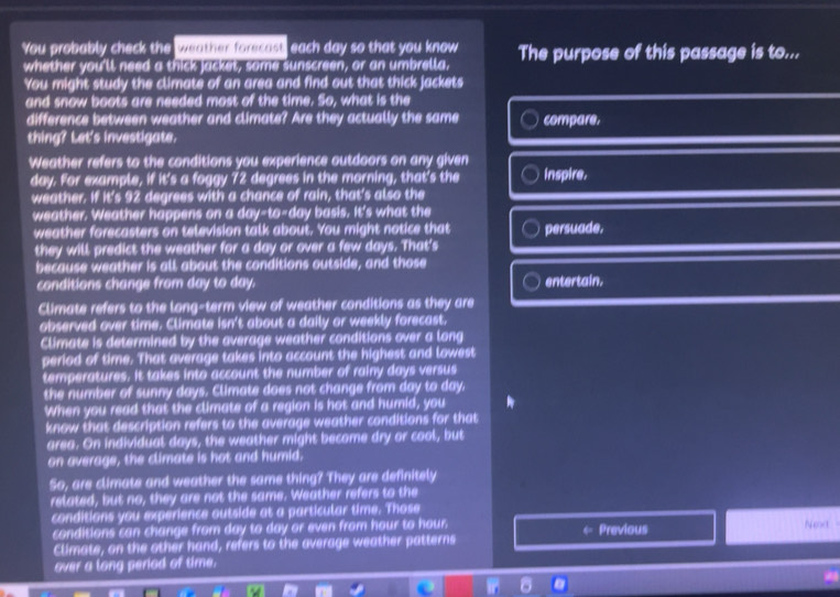 Solved: You probably check the weather forecast, each day so that you ...