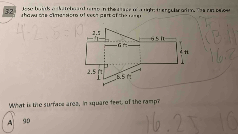 Solved: Jose builds a skateboard ramp in the shape of a right ...