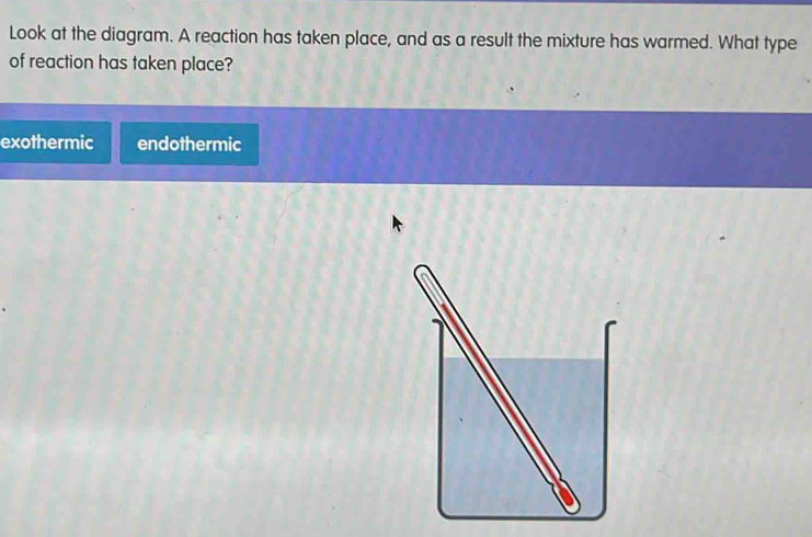 Solved: Look at the diagram. A reaction has taken place, and as a ...