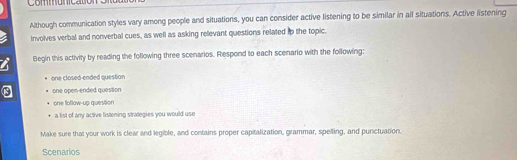 Solved: Communicatión S i de Although communication styles vary among ...