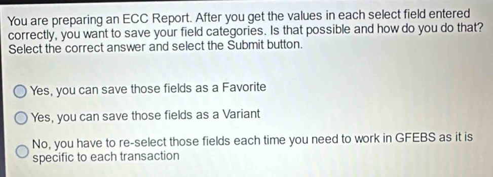 Solved: You are preparing an ECC Report. After you get the values in ...