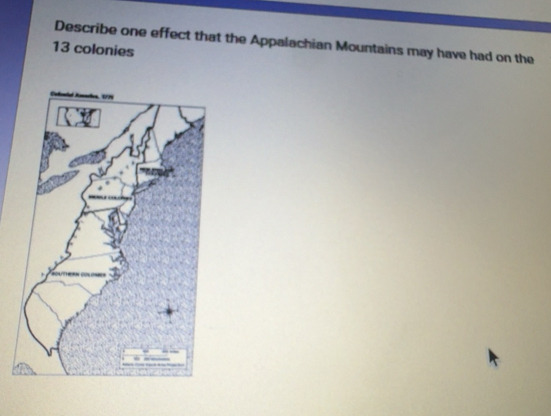 Solved: Describe one effect that the Appalachian Mountains may have had ...