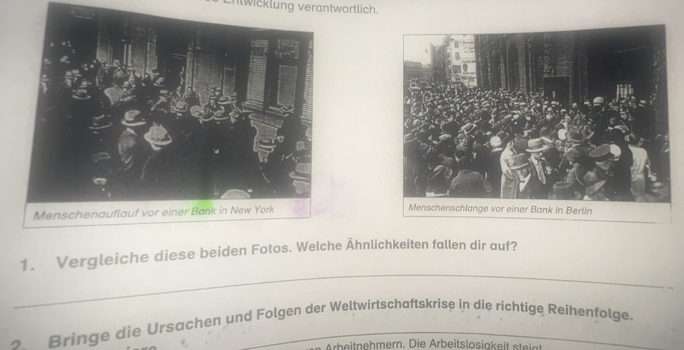 Gelöst:Enlwicklung verantwortlich. _ 1. Vergleiche diese beiden Fotos ...