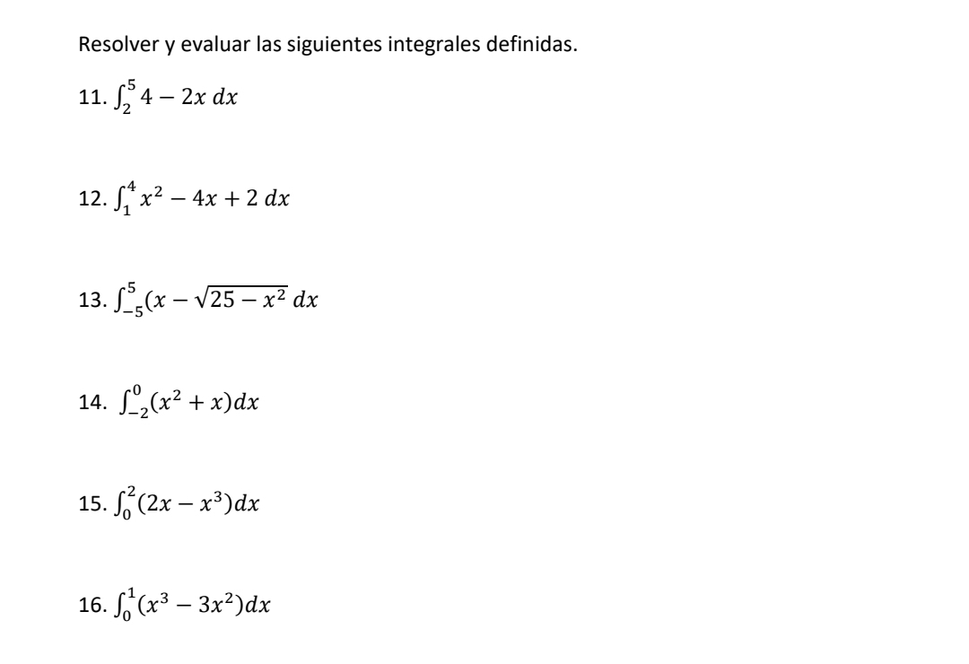Resuelto:Resolver y evaluar las siguientes integrales definidas. 11. ∈t ...
