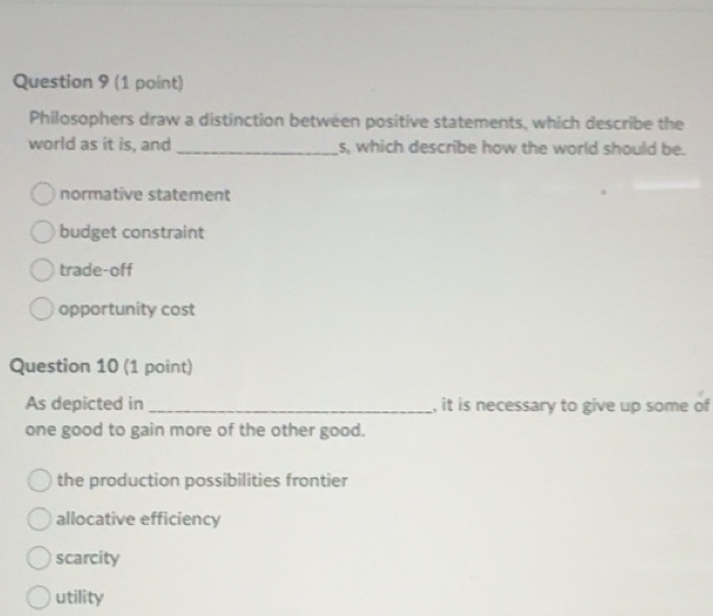 Solved: Philosophers draw a distinction between positive statements ...