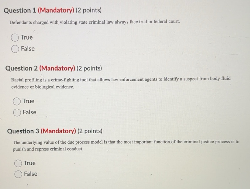 Gelöst:(Mandatory) (2 points) Defendants charged with violating state ...