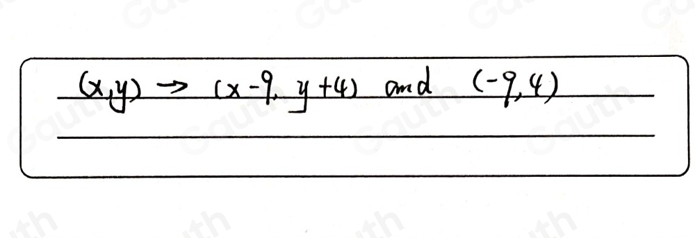 Solved: Write a rule in both coordinate notation and vector notation to ...
