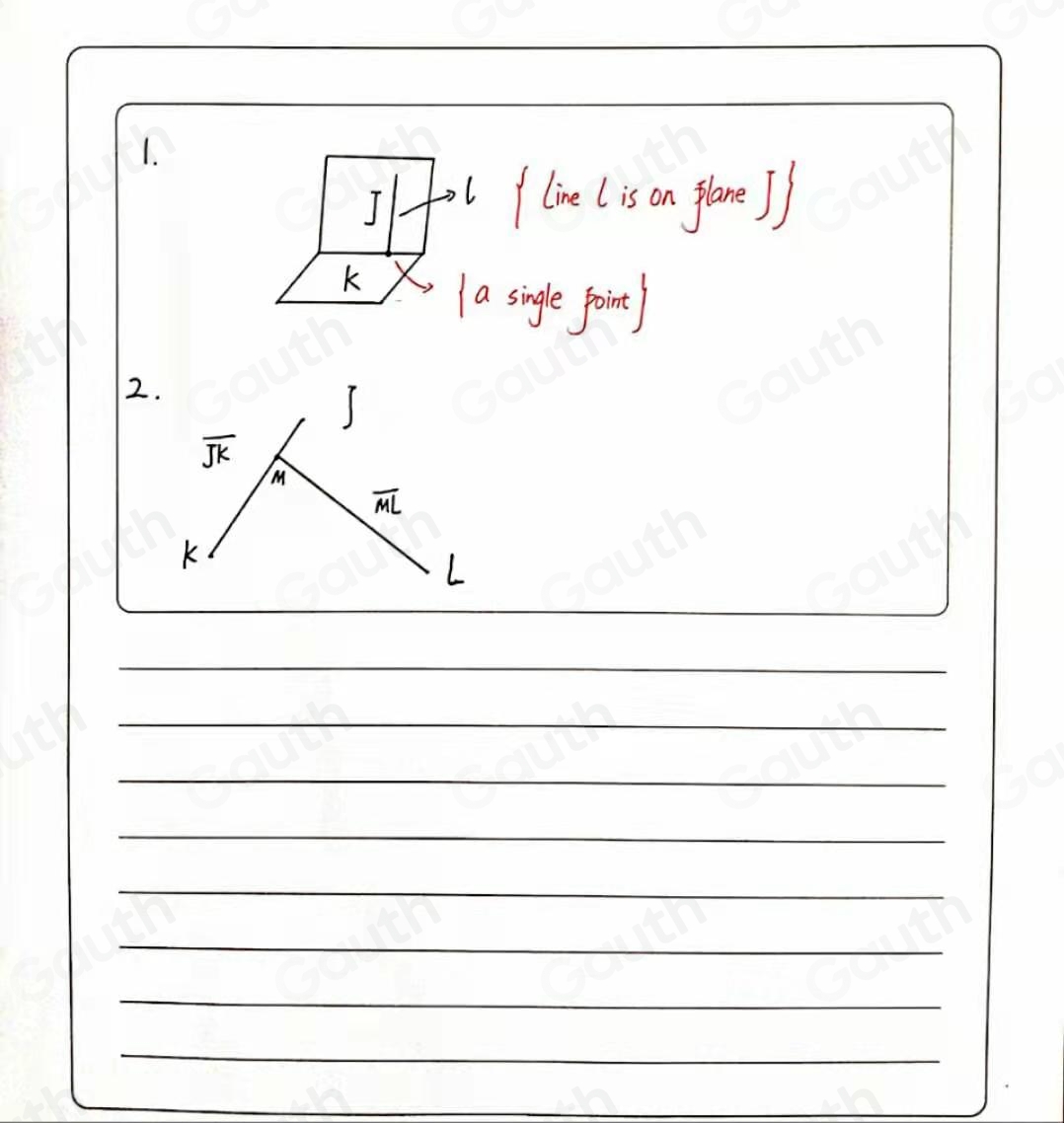 Solved: Sketch plane J intersecting plane K, then draw a line / on ...