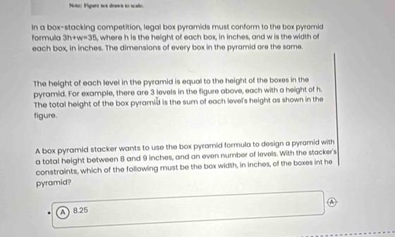 Solved: Note: Figure not drawn to scale. In a box-stacking competition ...