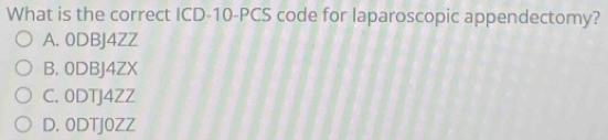 Solved: What is the correct ICD-10-PCS code for laparoscopic ...