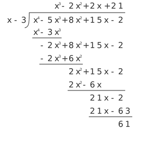 Solved: (x^4+8x^2-5x^3-2+15x)/x-3 [Math]