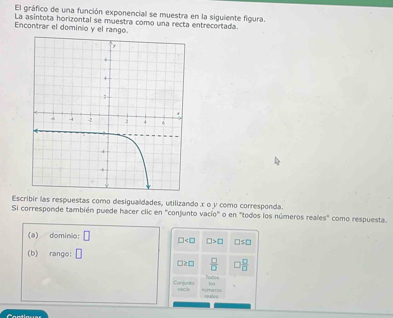 Resuelto:El gráfico de una función exponencial se muestra en la ...