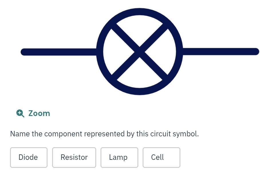 Solved: Zoom Name the component represented by this circuit symbol ...