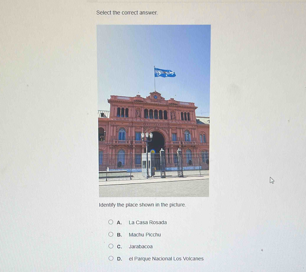 Solved: Select the correct answer. Identify the place shown in the ...