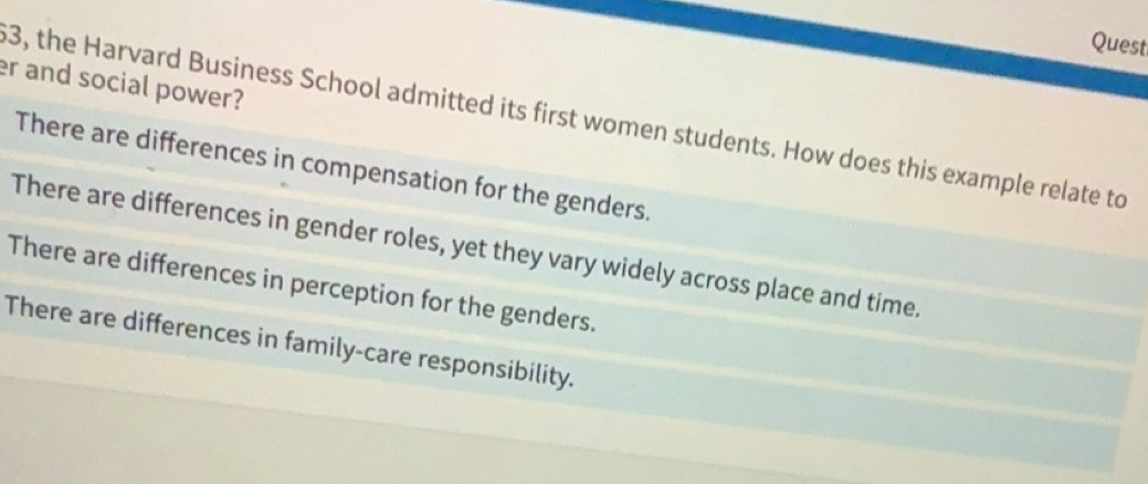 Solved: Quest er and social power? 3, the Harvard Business School ...