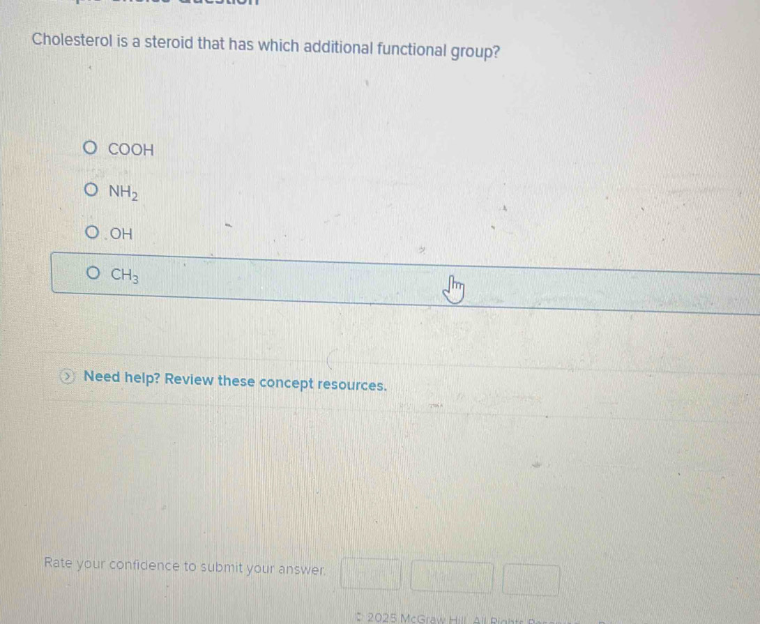 Solved: Cholesterol is a steroid that has which additional functional ...