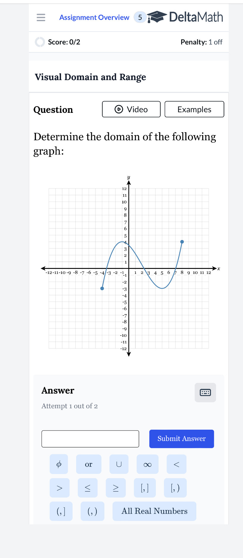 Solved: Assignment Overview 5 DeltaMath Score: 0/2 Penalty: 1 off ...