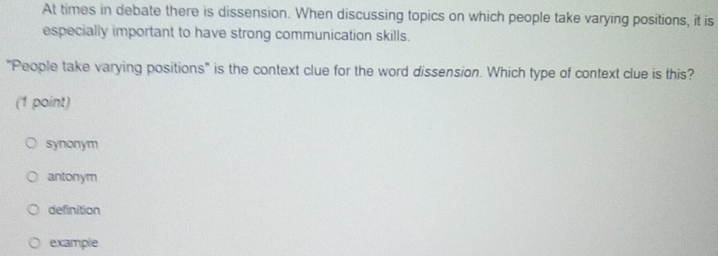 Solved: At times in debate there is dissension. When discussing topics ...