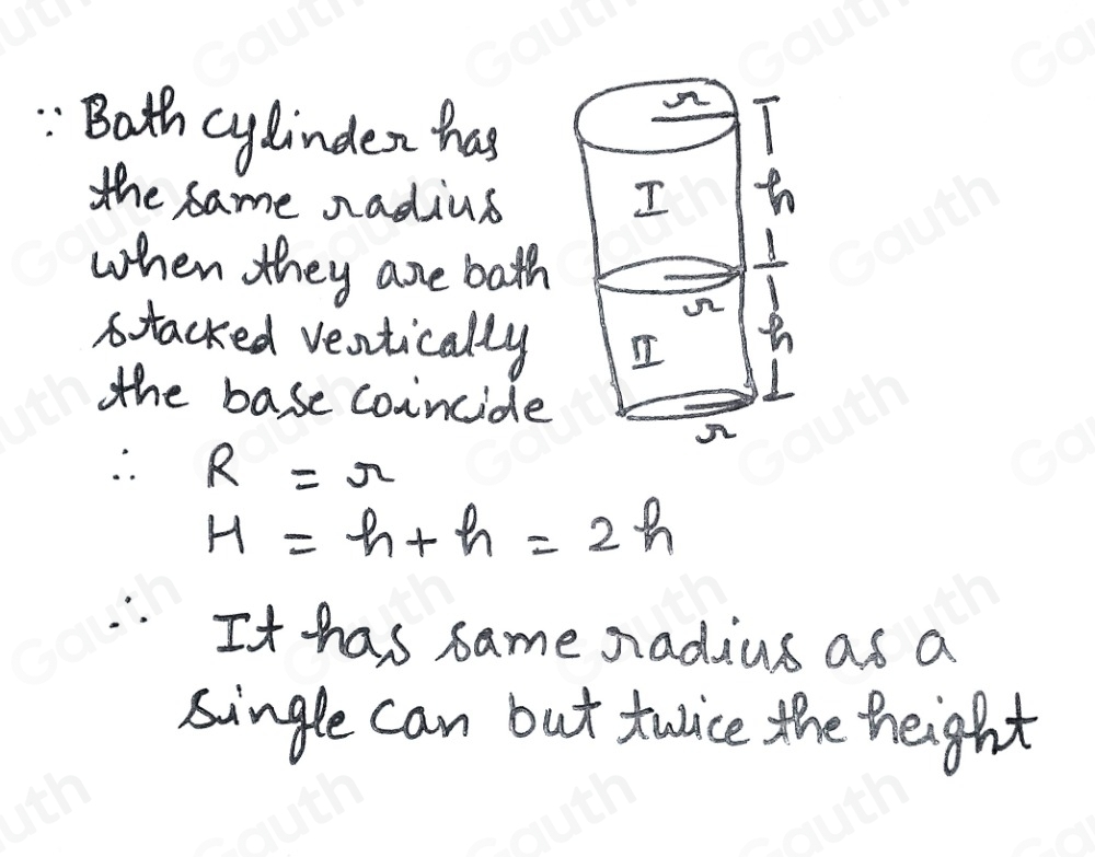 Solved: Sam knows the radius and height of a cylindrical can of corn ...