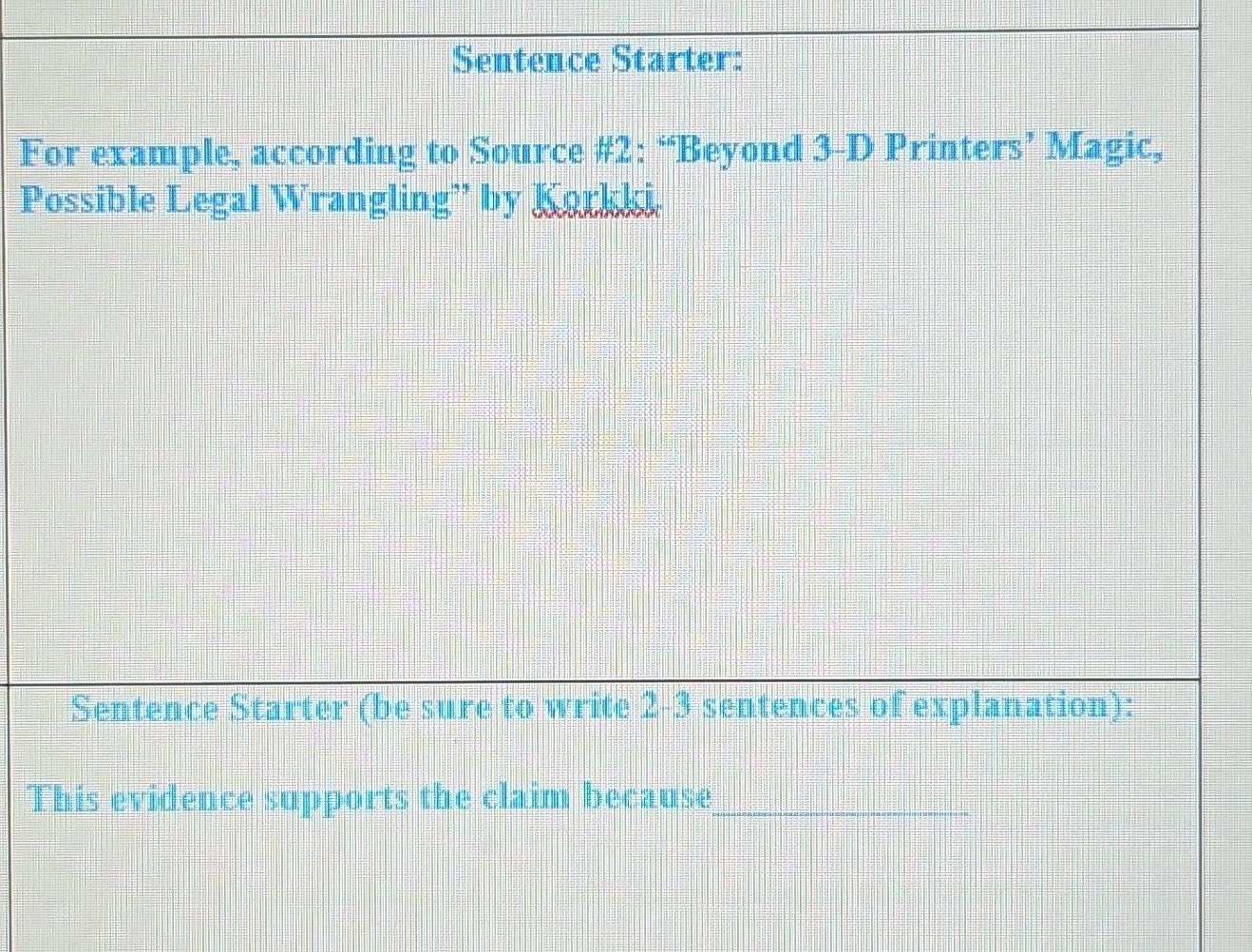 Solved: Sentence Starter: For example, according to Source #2: “Beyond ...