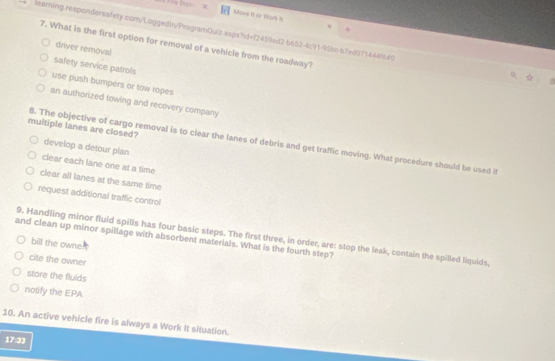 Solved: Move It or Work It + rearning.respondersafety.com/Loggedin ...