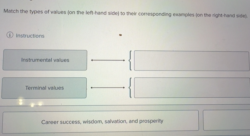 Solved: Match the types of values (on the left-hand side) to their ...