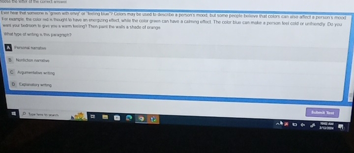 Solved: oose the lefter of the correct anva Ever hear that someone is ...