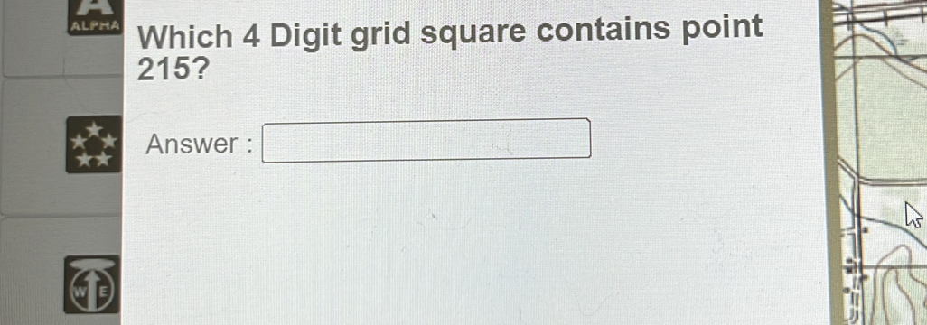 Solved: ALPHA Which 4 Digit grid square contains point 215? Answer : ① ...