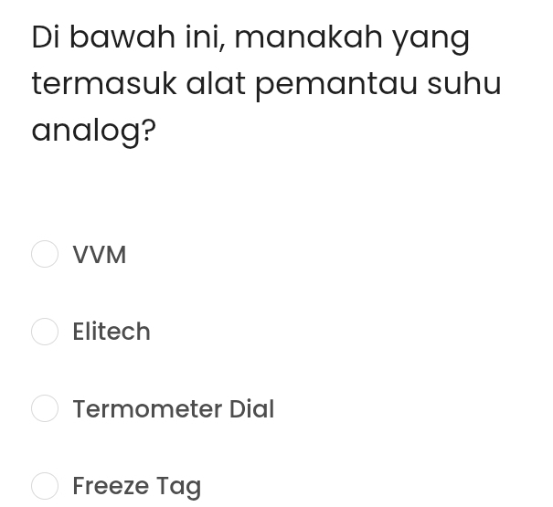 Telah dijawab:Di bawah ini, manakah yang termasuk alat pemantau suhu ...
