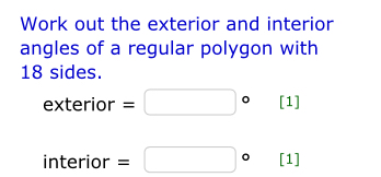 Solved: Work out the exterior and interior angles of a regular polygon ...