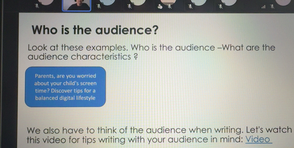 Solved: a Who is the audience? Look at these examples. Who is the ...