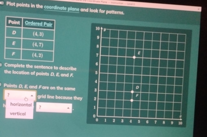 Solved: the Coordinate Plane - Instruction - Level Plot points in the ...