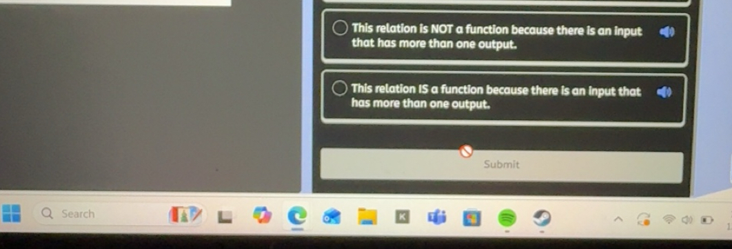 Solved: This relation is NOT a function because there is an input that ...