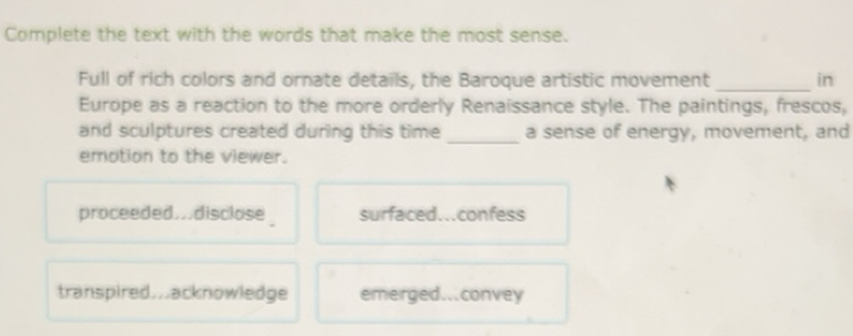 Gelöst:Complete the text with the words that make the most sense. Full ...