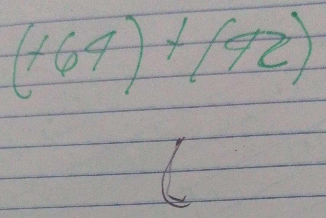 Solved: (+64)+(42) [Math]