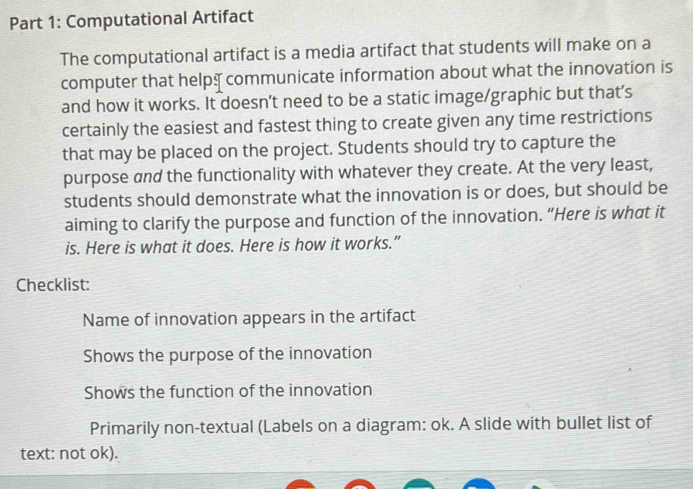 Solved: Computational Artifact The computational artifact is a media ...