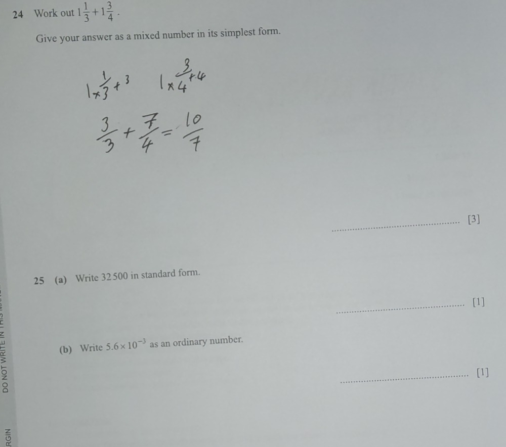 Gelöst:Work out 1 1/3 +1 3/4 . Give your answer as a mixed number in ...