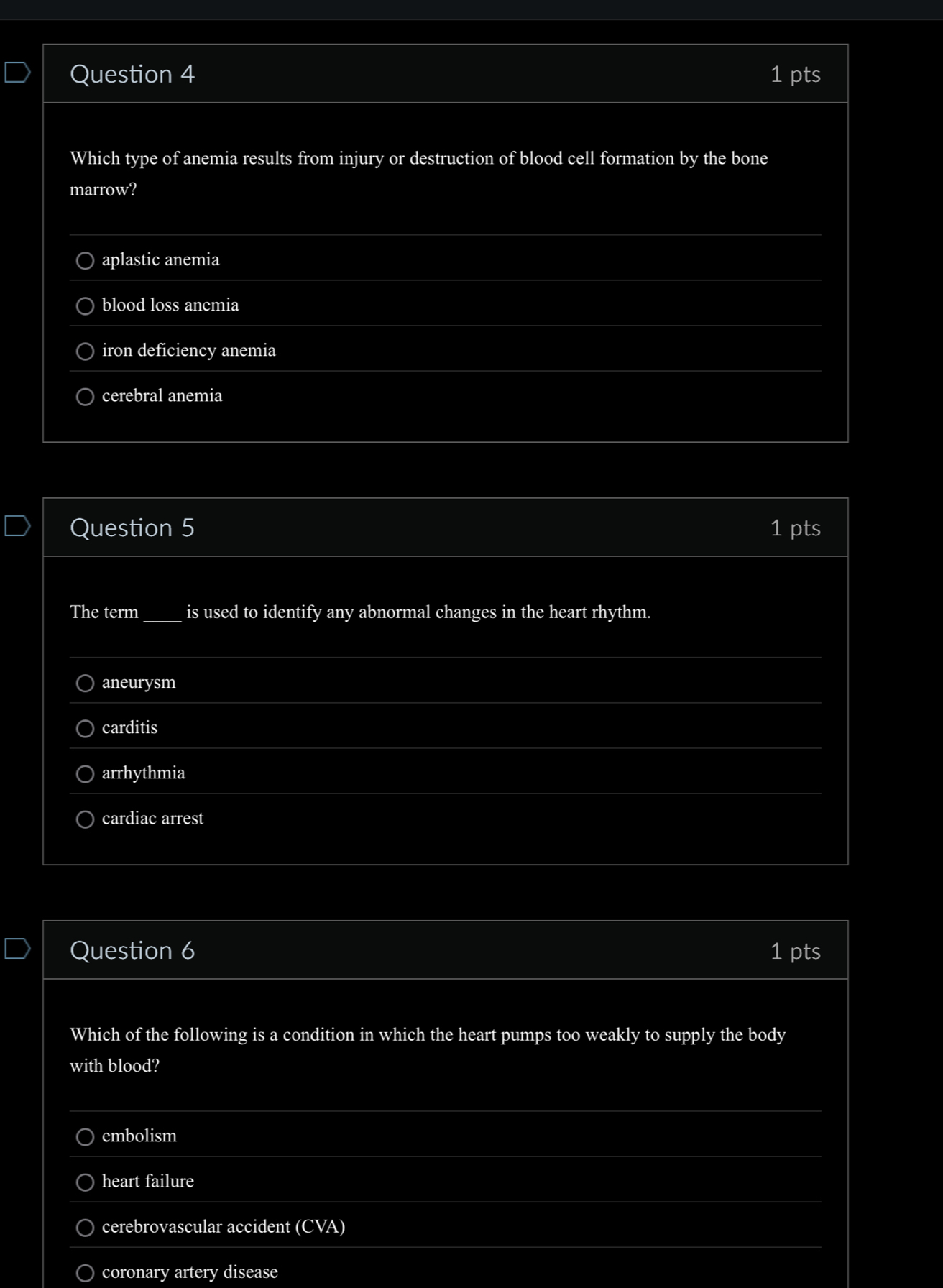 Solved: Which type of anemia results from injury or destruction of ...