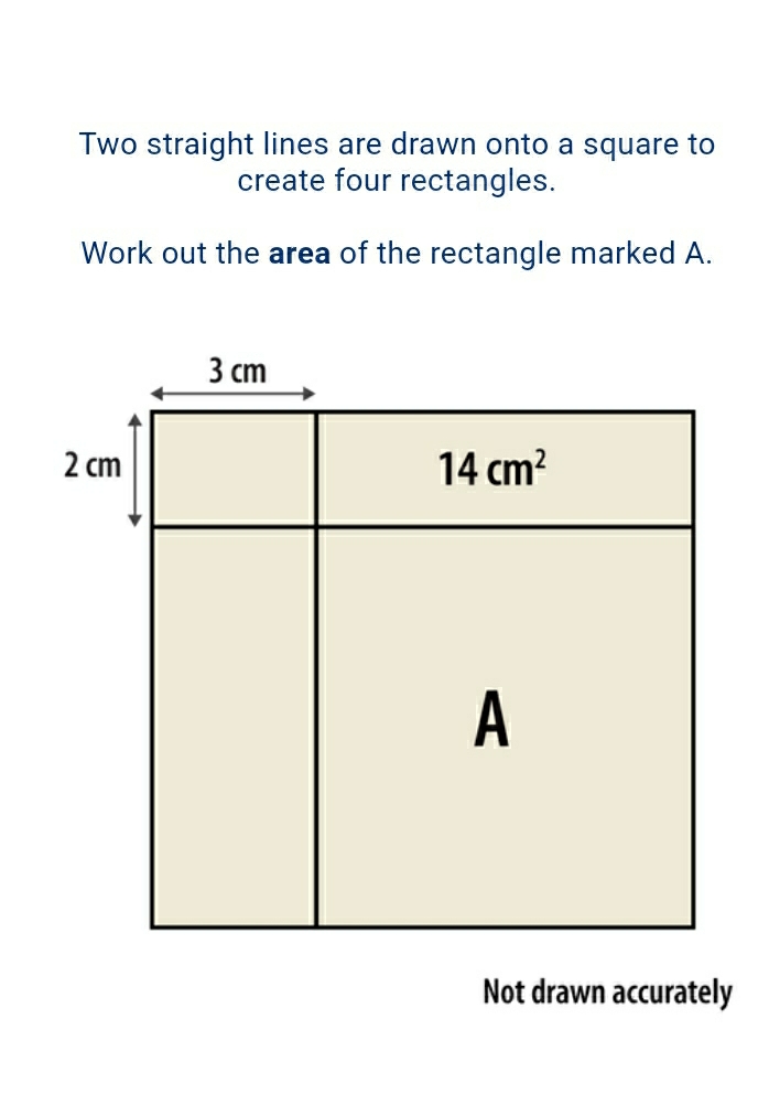 Solved: Two straight lines are drawn onto a square to create four ...