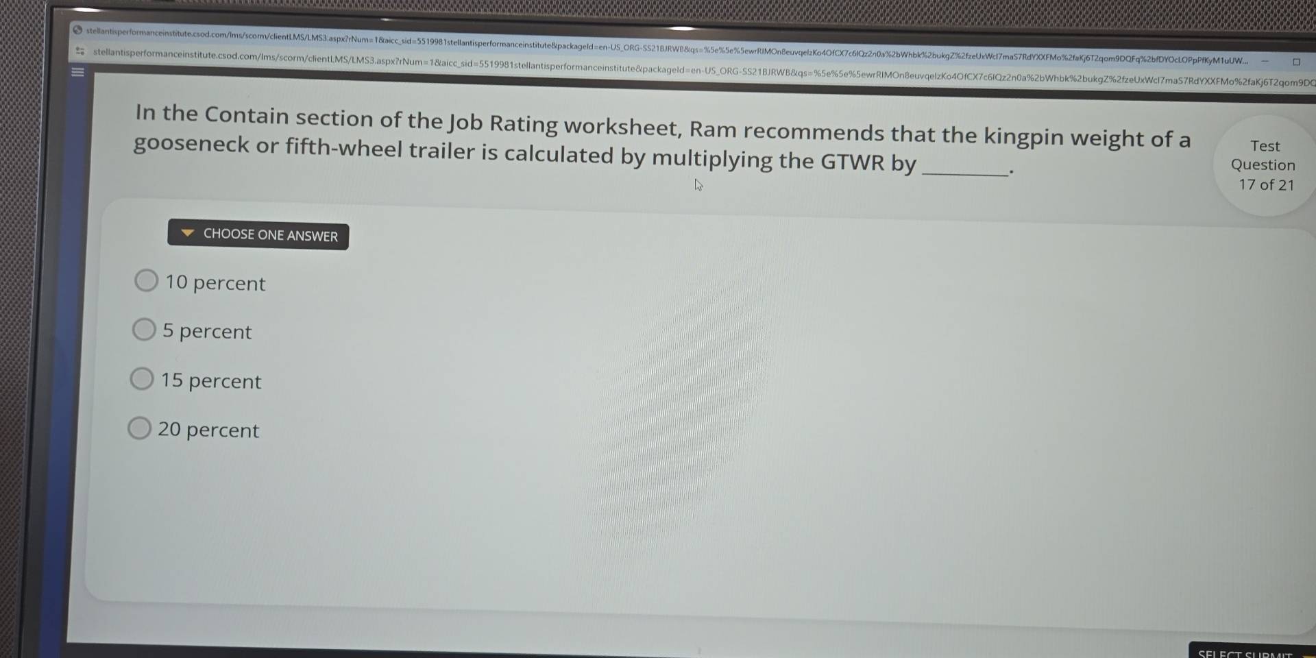 Solved: ) stellantisperfoimanceintitutecsod.con/m/scorn/clentMSLMS3.aspx?Num=1&acci ...