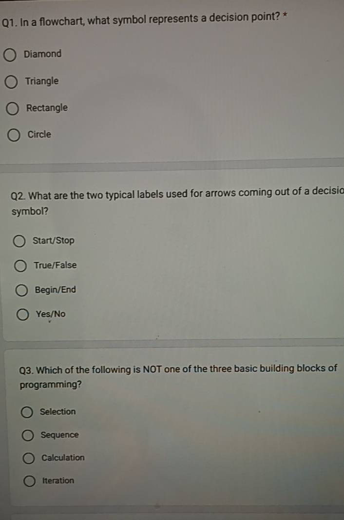 Solved: In a flowchart, what symbol represents a decision point ...