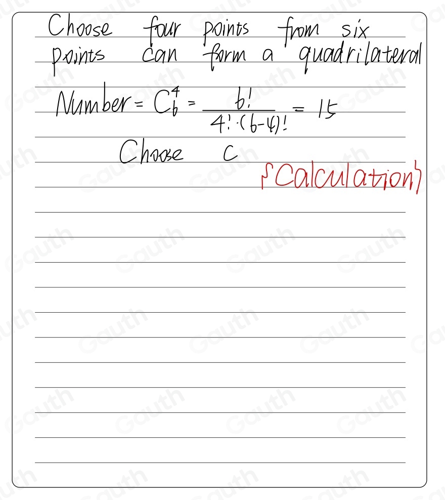 Solved: If six points are on a circle, the number of quadrilaterals ...