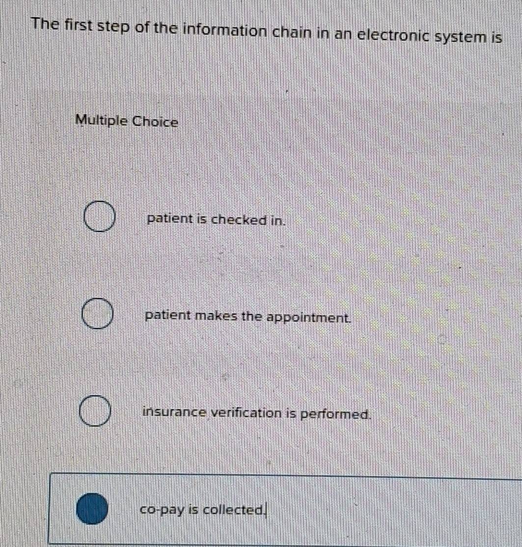 Solved: The first step of the information chain in an electronic system ...