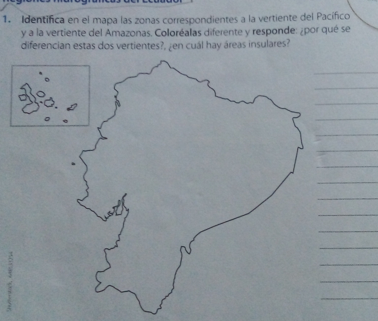 Resuelto:Identifica en el mapa las zonas correspondientes a la ...