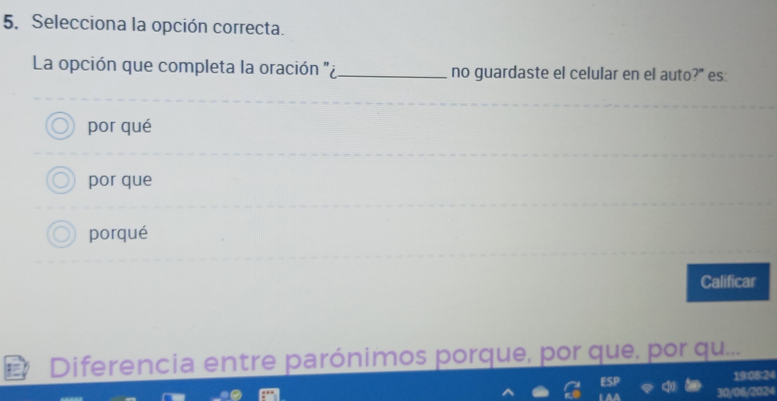 Solved: Selecciona la opción correcta. La opción que completa la ...