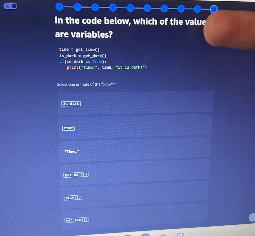 Solved: a 4 6 6 7 8 9 10 In the code below, which of the value are ...