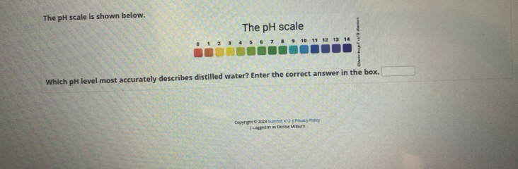 Solved: The pH scale is shown below. The pH scale 7 10 11 12 13 Which ...