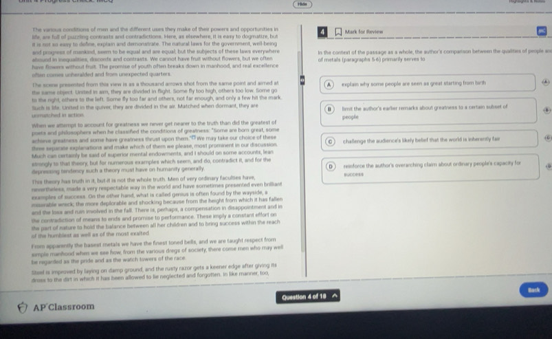 Solved: The vanous conditions of men and the different uses they make ...