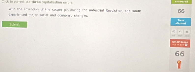 Solved: Click to correct the three capitalization errors. answered With ...