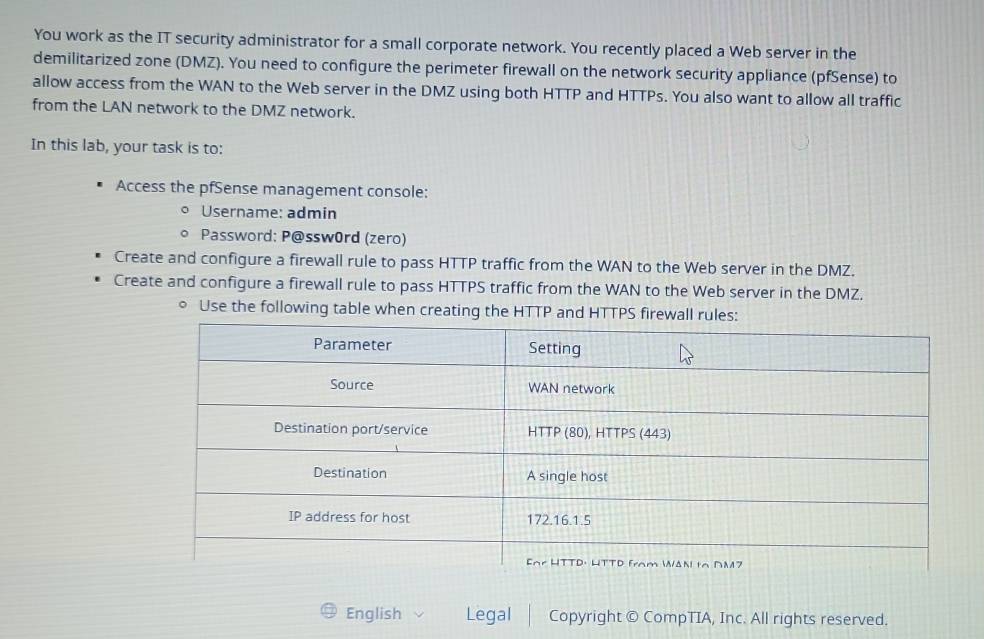 Solved: You work as the IT security administrator for a small corporate ...